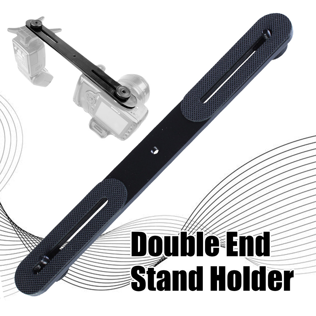 Jual Dual Flash Bracket Hot Shoe Bracket Universal Mount Holder for ...