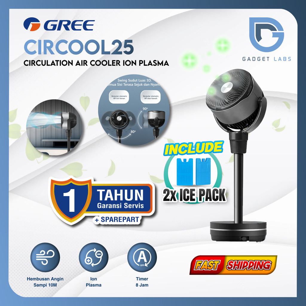 Jual Gree Circulation Fan Air Cooler GCA-CIRCOOL25L Ion Plasma | Kipas ...