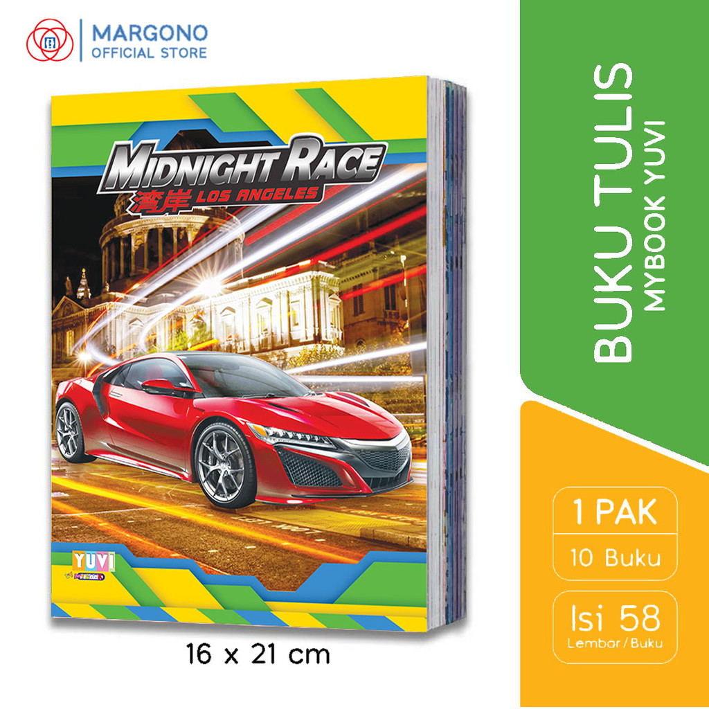 Jual My Book Yuvi Buku Midnight Race 58 Lembar - 10 Buku | Shopee Indonesia