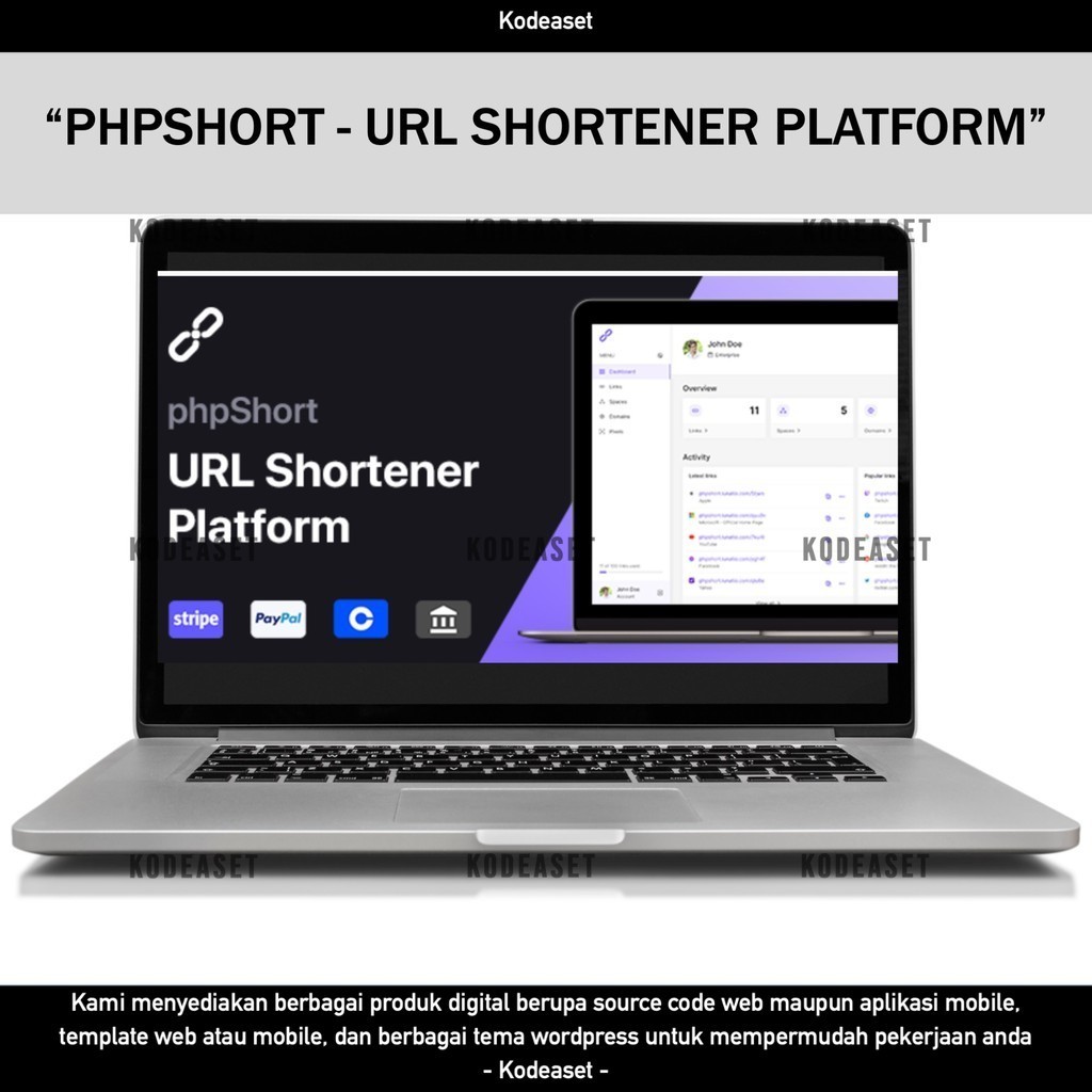 Jual SOURCE CODE APLIKASI WEB PHPSHORT - URL SHORTENER PLATFORM D109 KODEASET | Shopee Indonesia