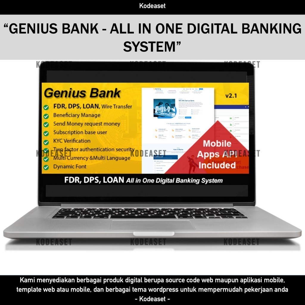 Jual SOURCE CODE APLIKASI WEB GENIUS BANK - ALL IN ONE DIGITAL BANKING ...