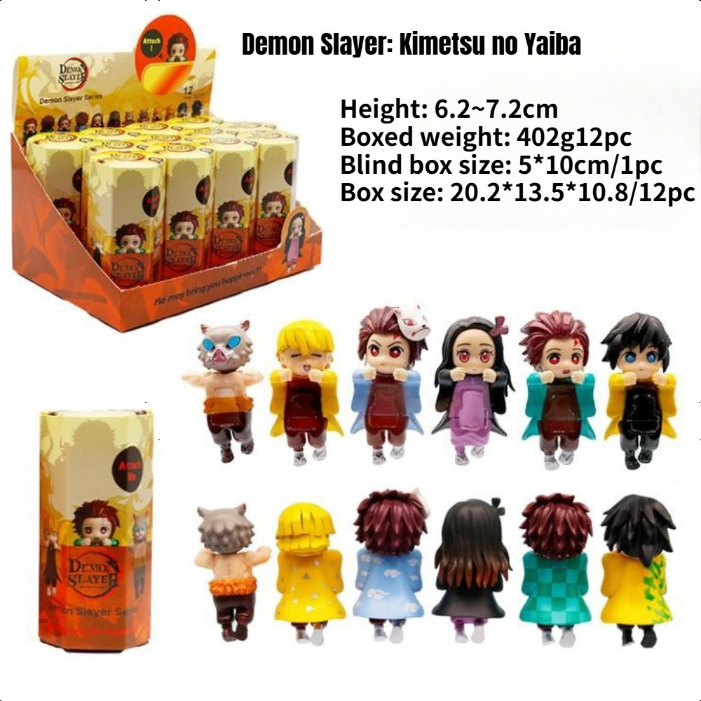 Jual 2025 Demon Slayer Hippers Blind Box Mini Action Figures ...