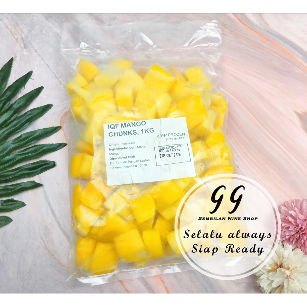 Jual MANGO CHUNKS IQF 1 KG Frozen Fruit Buah Beku POTONGAN MANGGA ...