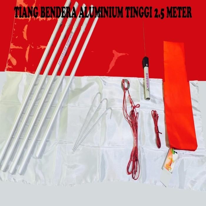 Jual Paket Tiang bendera bahan aluminium model plug n play - 60 x 90 ...