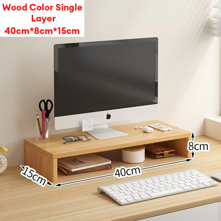 Jual Stand Monitor Kayu Minimalis - Rak Desktop Komputer - Dudukan ...