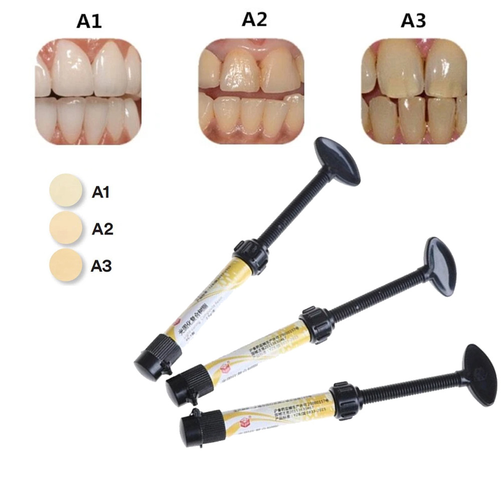 Jual Dental Composite Resin Light Curing Nanofill komposit Adhesive Bonding Refill Syringe ...
