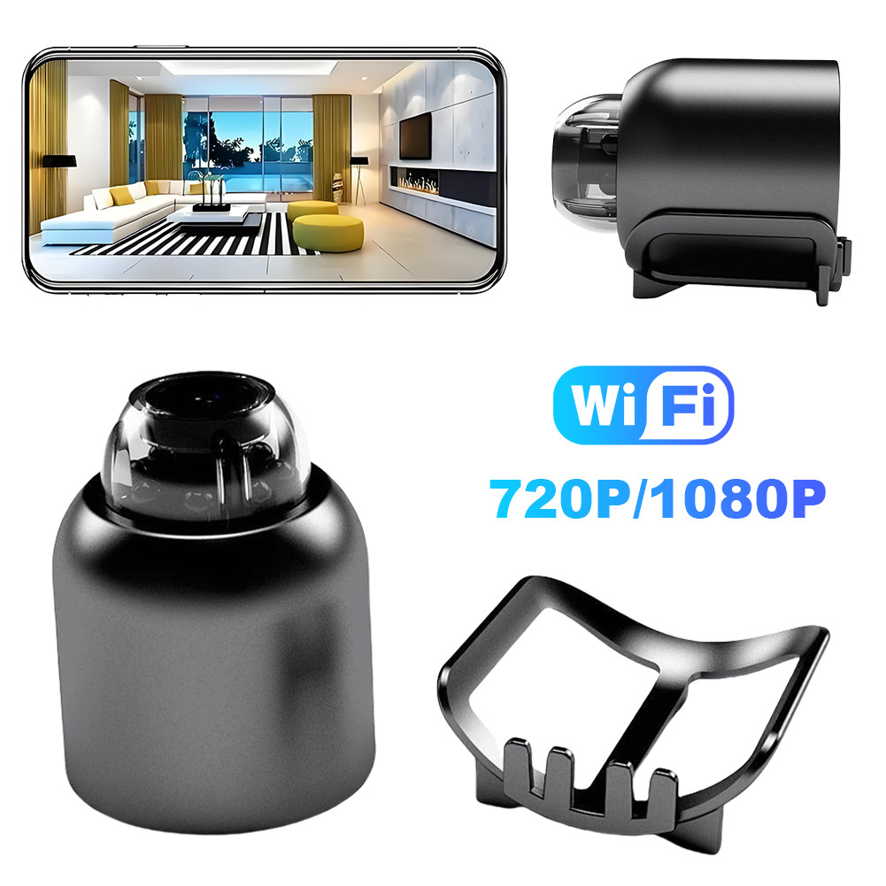 Jual 720P/1080P HD Mini IP Camera 140° Wide Angle Wireless WiFi Camera ...