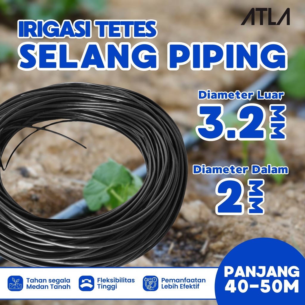 Jual Selang Piping Pandepun 3,2 mm Selang PE Drip Kapiler Pertanian ...