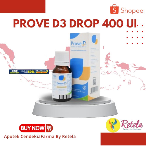 Jual DISTRIBUTOR RESMI Prove D3 Drop Original - Vitamin D3 400 IU Tetes ...