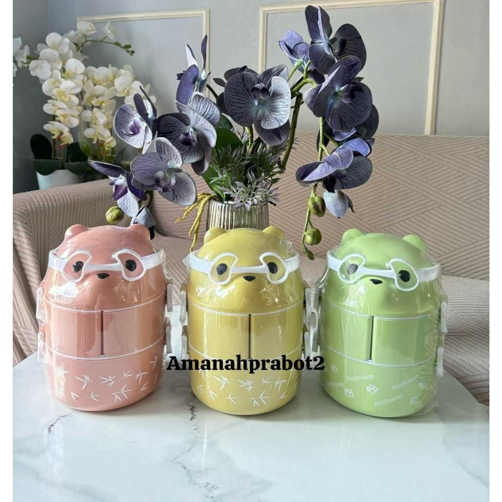 Jual Box Makan Lunchbox Box Makan piknik Rantang Panda Sekat 3 Lunch ...