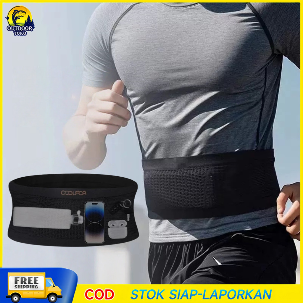 Jual 【COD】Tas Pinggang Lari Elastis Tas Pinggang Olahraga Tas Dada ...