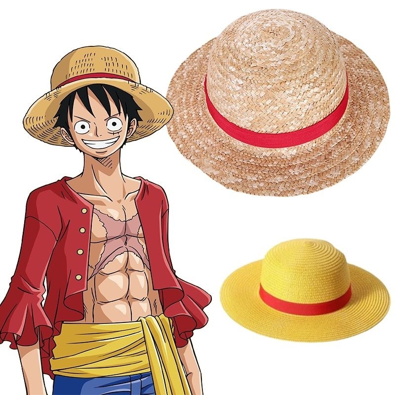 Jual TOPI MONKEY D LUFFY BAHAN JERAMI ANIME ONE PIECE LUFFY TOPI PANTAI ...