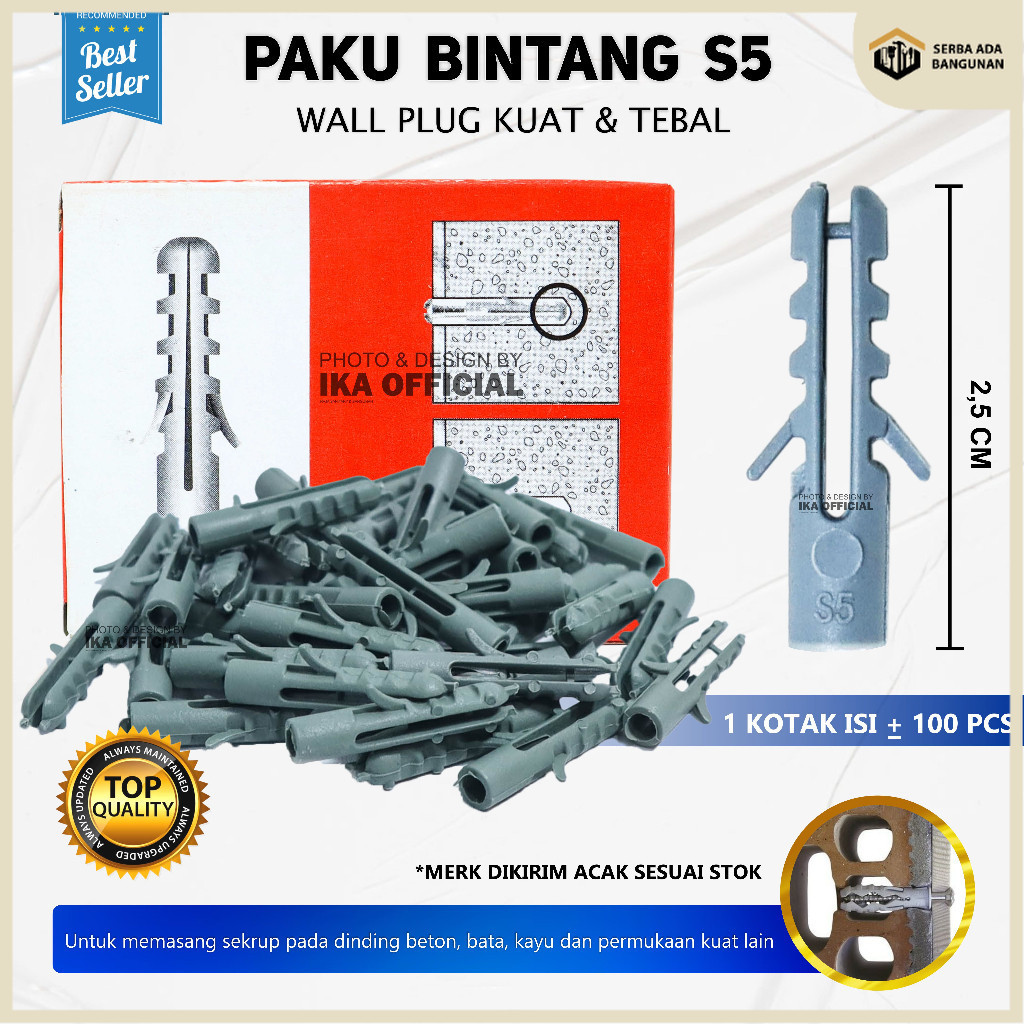 Jual SAB Baut Dinding S5 Penguat Sekrup Penahan Skrup Mur Baut Tanam ...