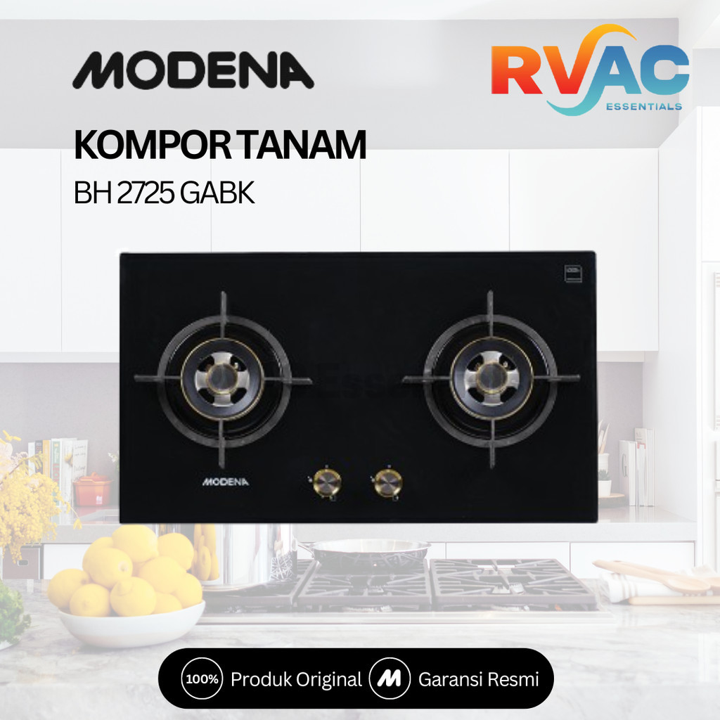Jual MODENA Built-In Hob Gas BH 2725 GABK - Kompor Tanam | Shopee Indonesia