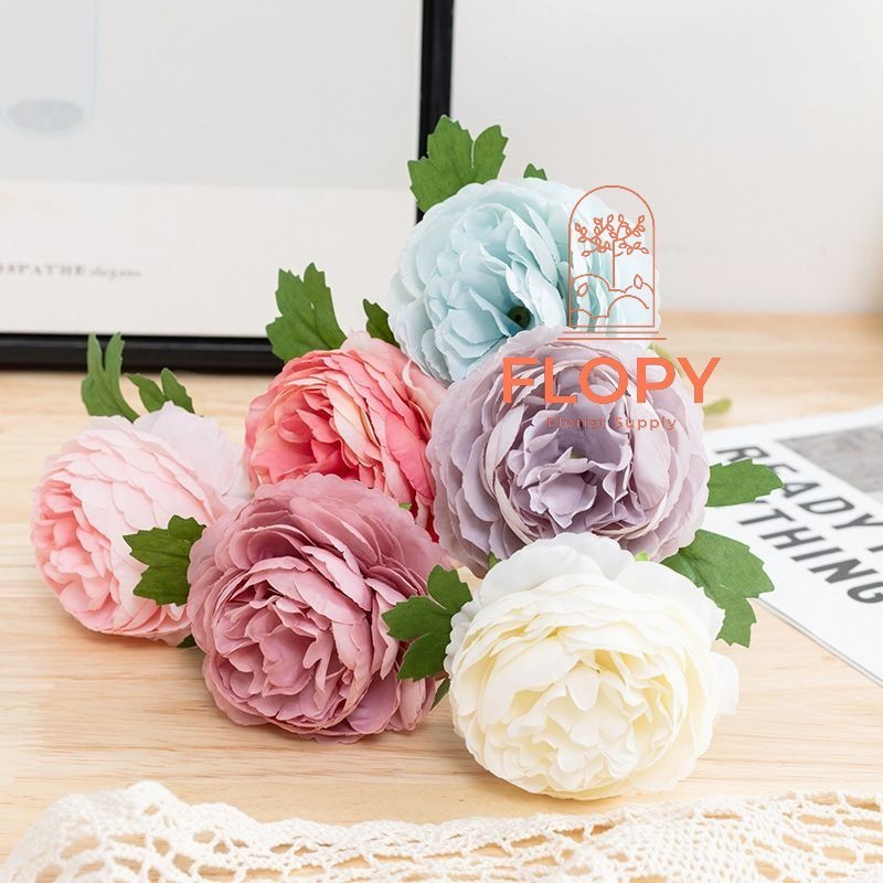 Jual [1 Tangkai] Bunga Peony Artificial / Bunga Palsu Plastik Dekorasi ...
