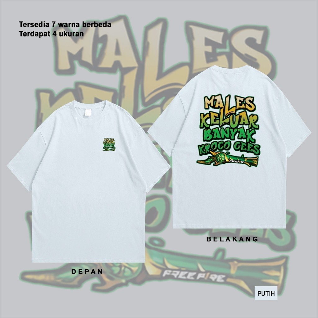 Jual Gudang Kaos FF Males Keluar Banyak Kroco Cees Versi SG Terompet ...