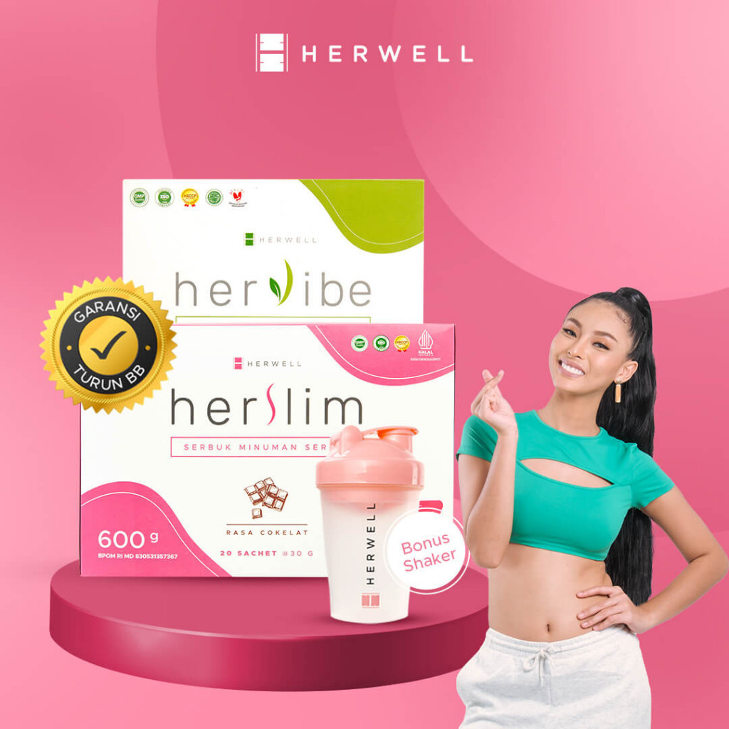 Jual Herslim + Hervibe - Bundling 2 pcs FREE SHAKER JAKARTA HERWEL ...