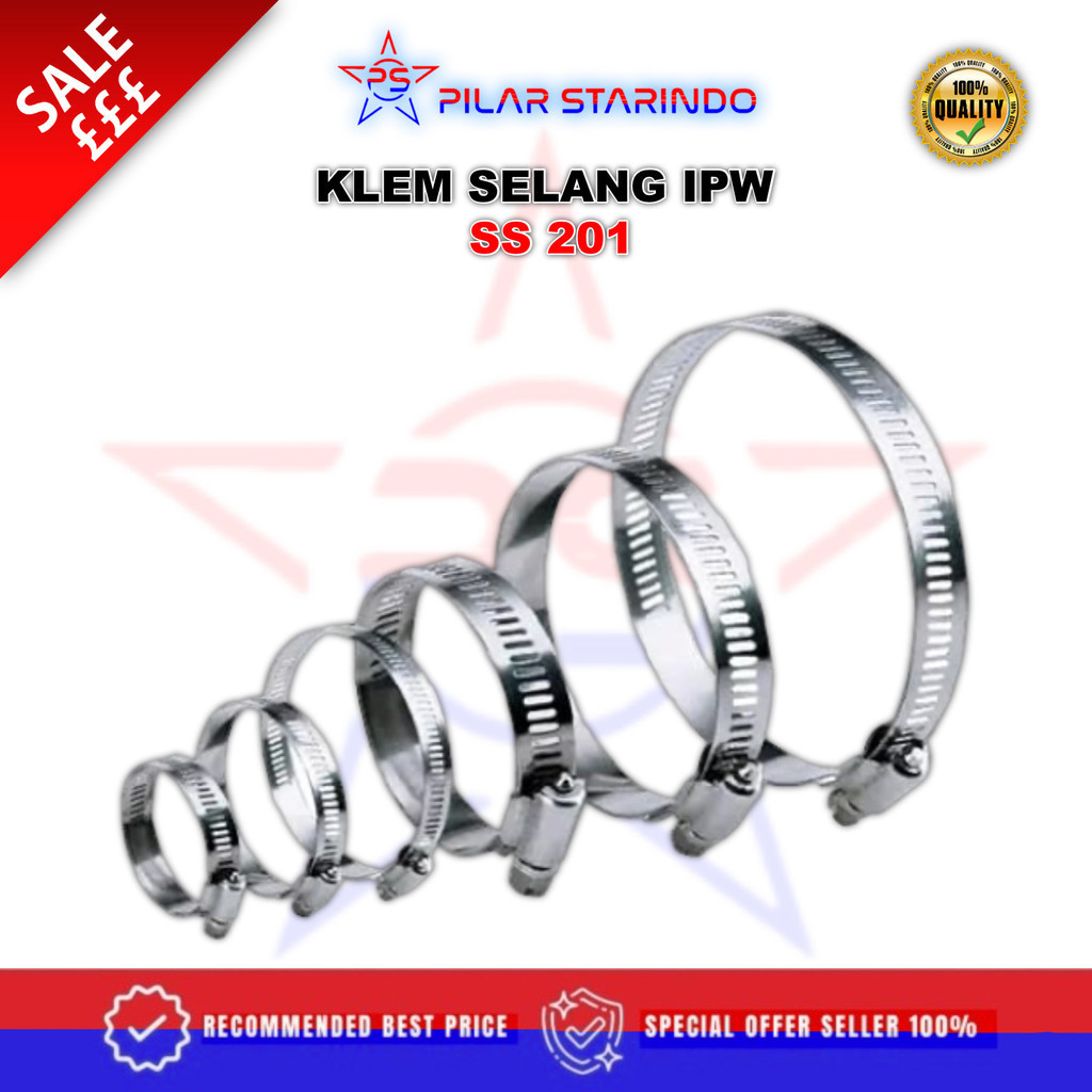Jual PILAR KLEM SELANG SS 1/2 - 5/8 - 3/4 - 7/8 - 1" / HOSE CLAMPS SS 201 | Shopee Indonesia