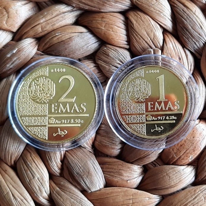 Jual RD 2 DINAR WAKALA TANJUNGPURA DINARAYN KOIN EMAS 8,5 GR 22K GOLD ...