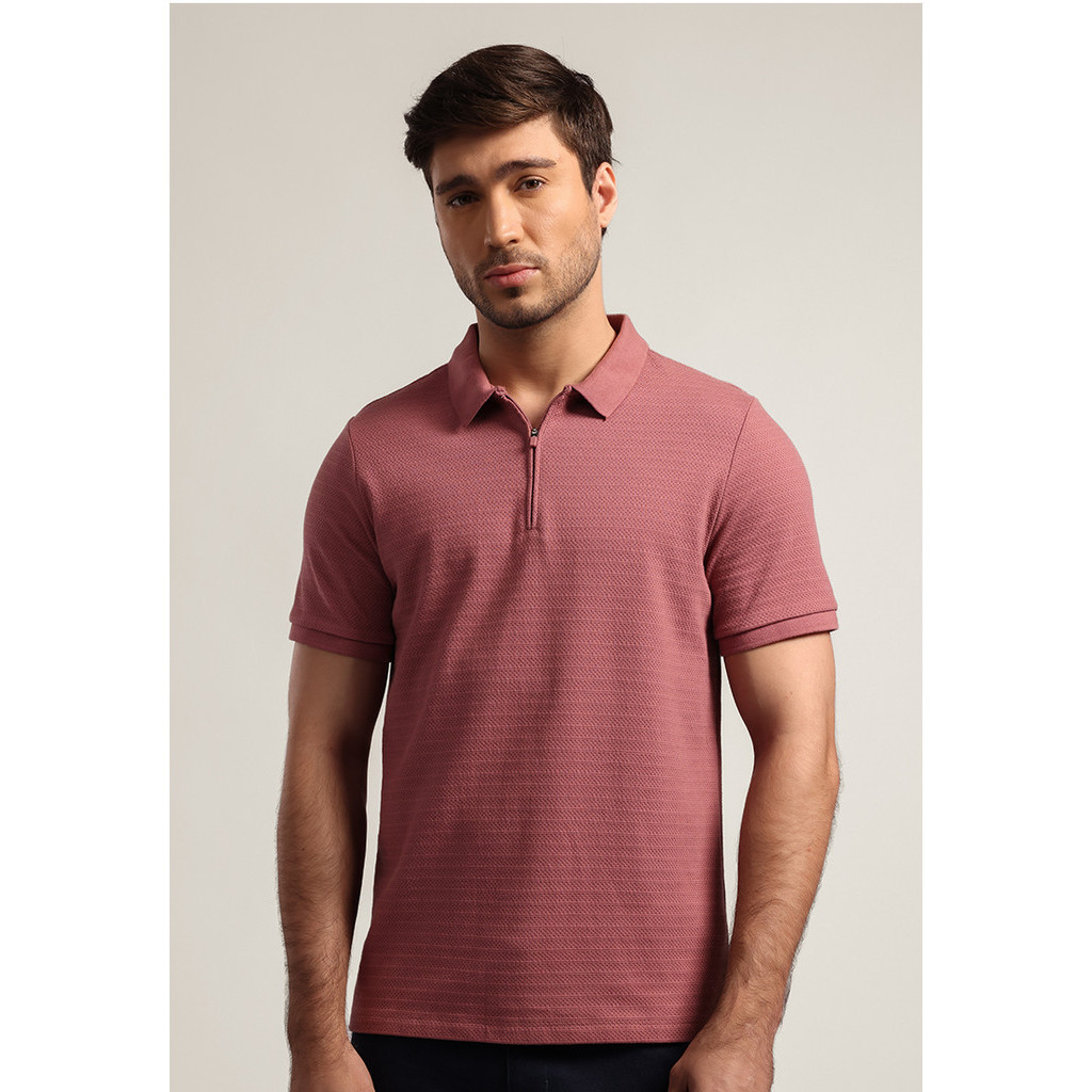 Jual MOC Kaos Polo Lengan Pendek Pria Leo - Maroon | Shopee Indonesia