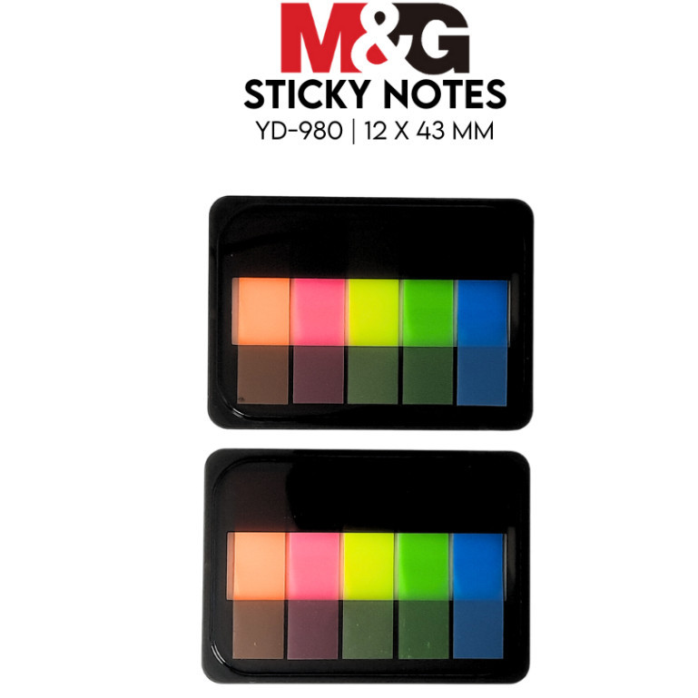 Jual Sticky Note M&G #AS23O521 Indexer Plastik Sticknote 12x43 mm 5 ...