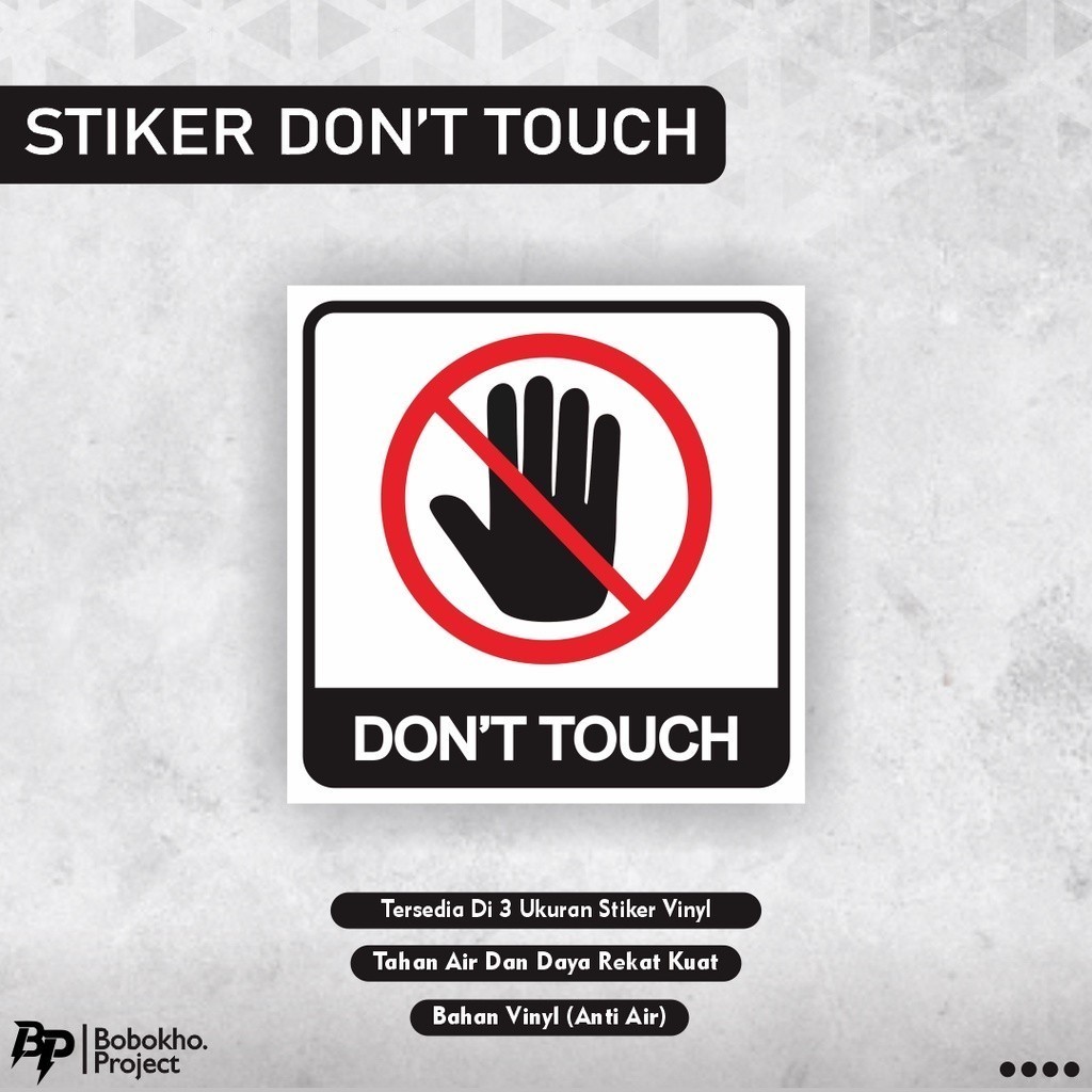Jual stiker dont touch stiker jangan disentuh stiker jangan dipegang ...