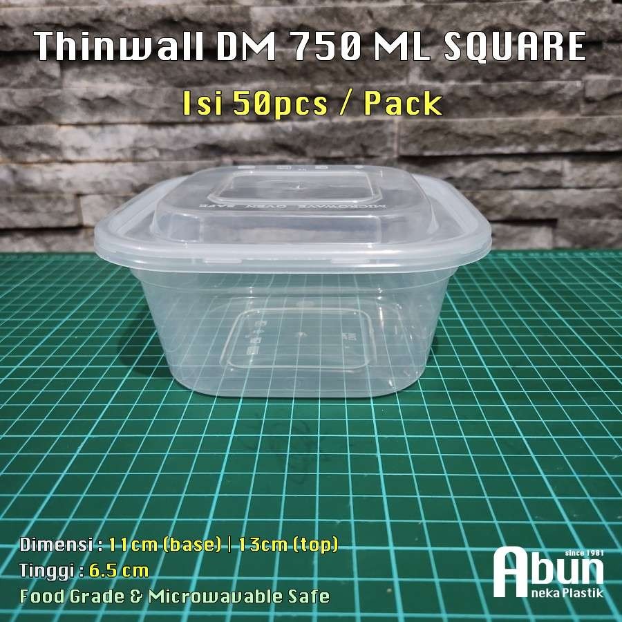 Jual Thinwall Square 750 ML (DM/Victory) @25pcs | Shopee Indonesia