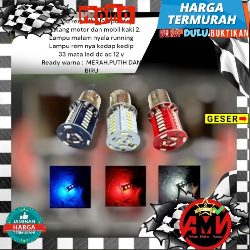 Jual Lampu stop led rem running flas 33 mata ac dc universal | Shopee ...