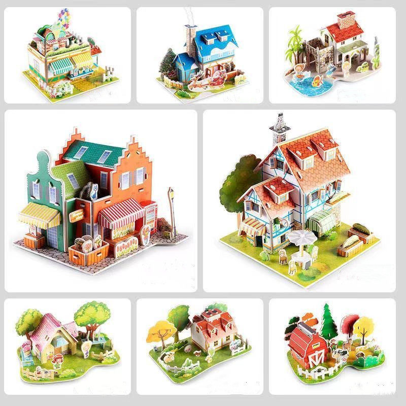 Jual Mainan puzzle 3D/Mainan edukasi anak puzzle kertas busa DIY ...