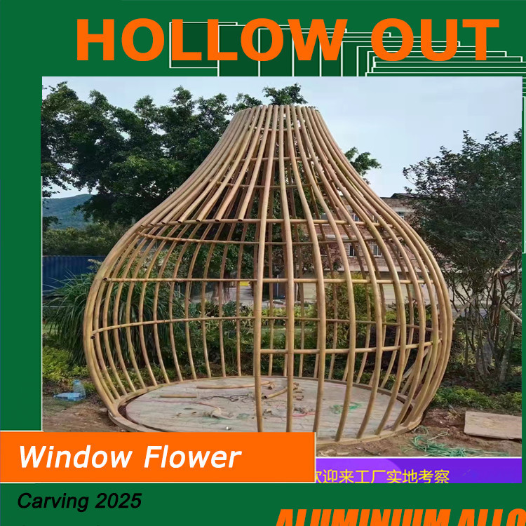 Jual Bamboo Joint Wood Grain Aluminum Alloy Hollow Round Tube New ...