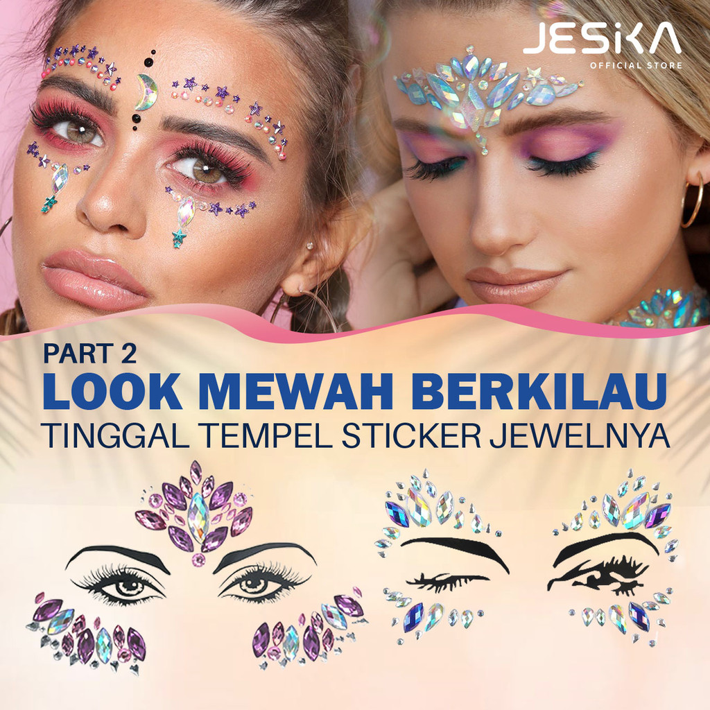 Jual Sticker wajah estetik akrilik jewels aesthetic jewel acrylic kaca ...