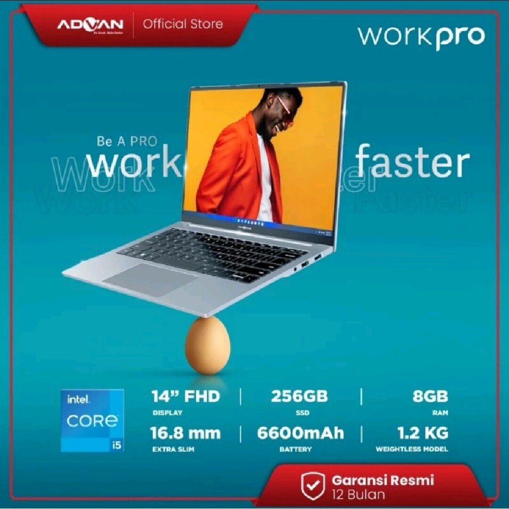 Jual (ORIGINAL) ADVAN WORKPRO I5-1035G7 8GB 256GB SSD FHD IPS W11 Gray ...