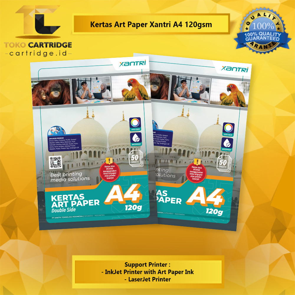 Jual Kertas Art Paper A4 A5 120gsm 120 gsm Print Foto Photo Double Side ...