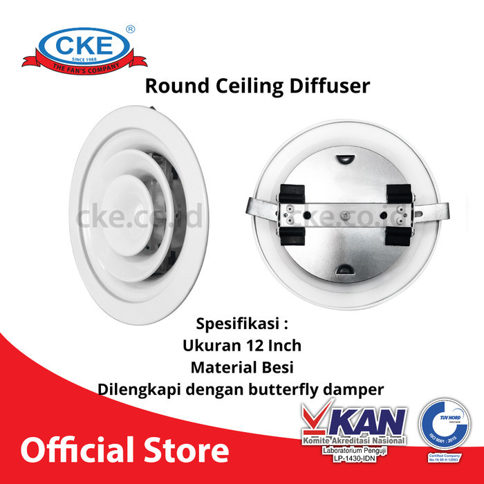 Jual Round Diffuser 12' Round Ceiling Plafon Diffusser 12 Inch Besi ...
