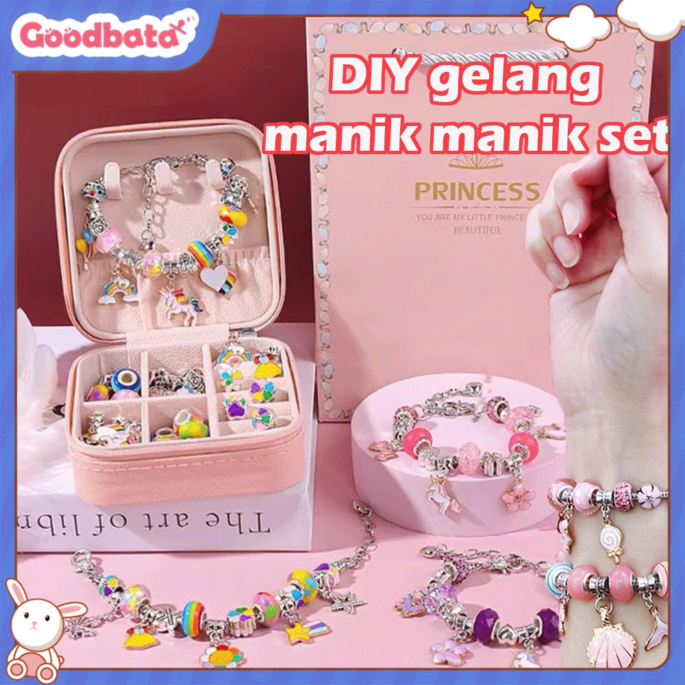 Jual Goodbata 66pcs DIY Gelang Pandora DIY Kalung Anak Perempuan Set ...