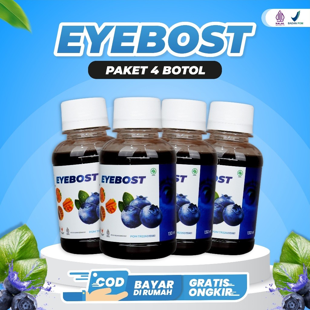 Jual Eyebost – Madu Herbal Vitamin Mata Paket 4 Botol 130ml | Shopee Indonesia