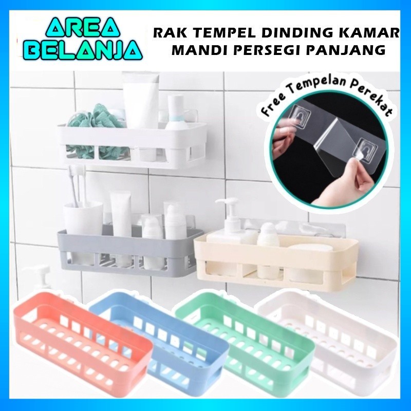 Jual Rak Kamar Mandi Dapur Tempel Dinding Plastik / Tempat Penyimpanan ...