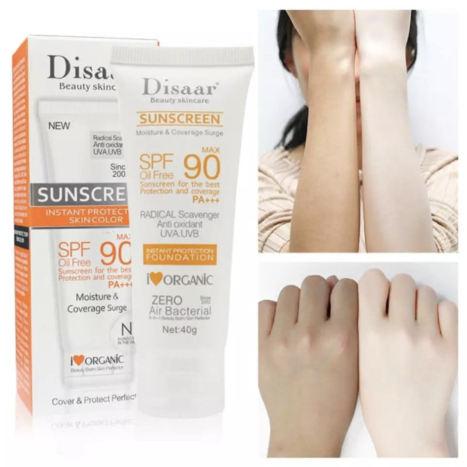 Jual (COD) Disaar Krim Sunscreen Sunblock SPF 90 Pelindung Matahari ...
