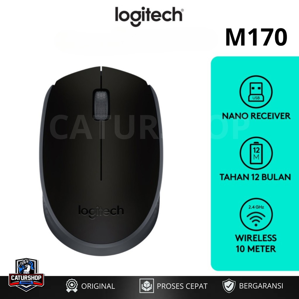 Jual Mouse Logitech M170 Wireless Original - M-170 Hitam | Shopee Indonesia