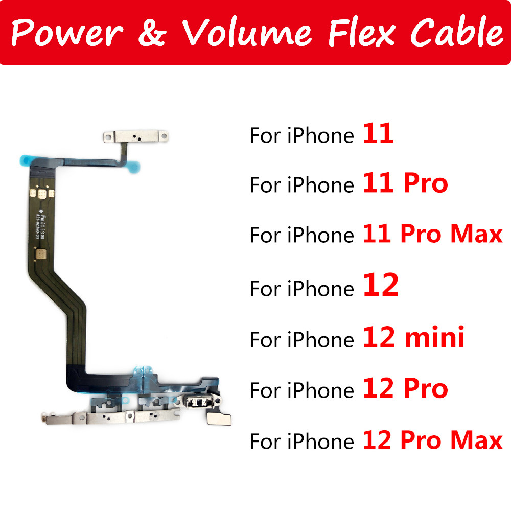 Jual NEW Repair Side Power ON/OFF Key Flex Cable For IPhone 11 12 Pro ...