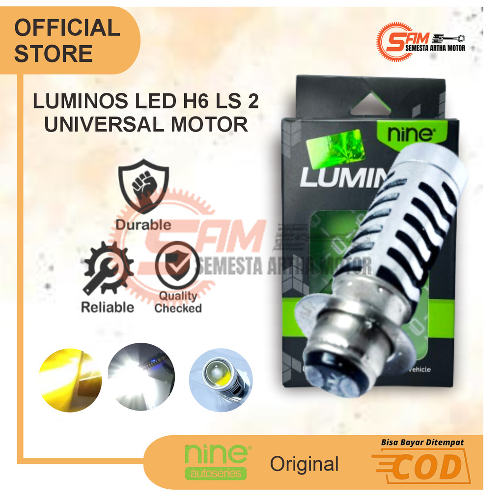 Jual Luminos Headlamp LED LS2 H6 13w 2in1 Lampu Sorot Depan Cahaya Putih Kuning High Low ...