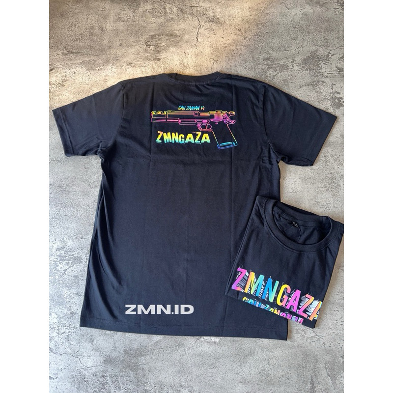 Jual 【COD】 T-shirt ZMN BLACK PELANGI MENYALA 14.13 | Shopee Indonesia