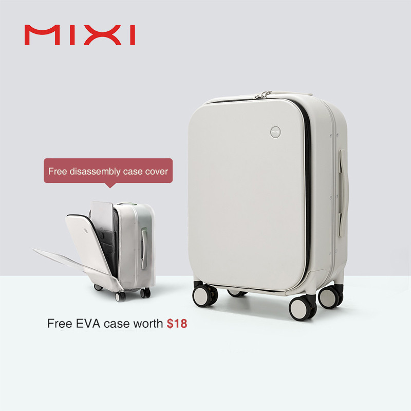 Jual Mixi Patent Design Aluminum Frame Suitcase Carry On Rolling ...