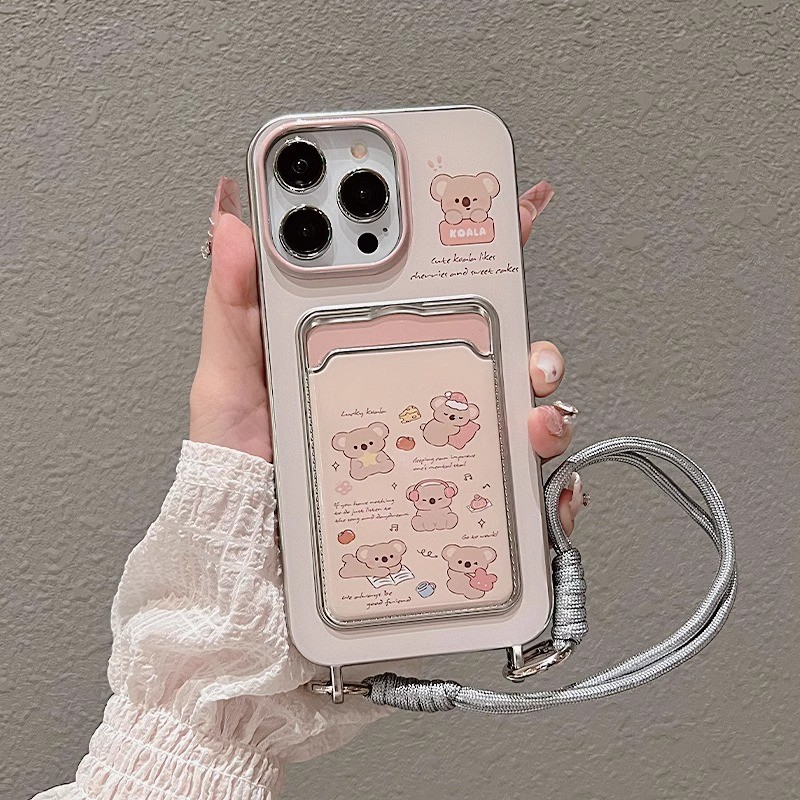 Jual [case+gelang] case slot card holder iPhone Plus 14 XS 15 Max 7Plus ...