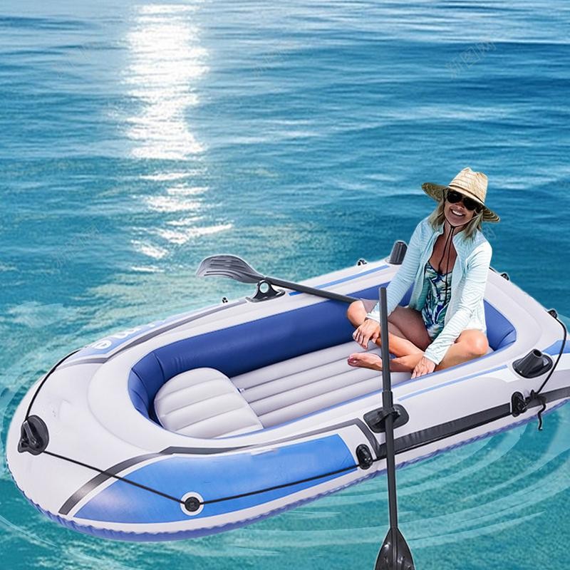 Jual Inflatable Boat Air Boat With Oar Locks Manual Air Pump Inflatable ...