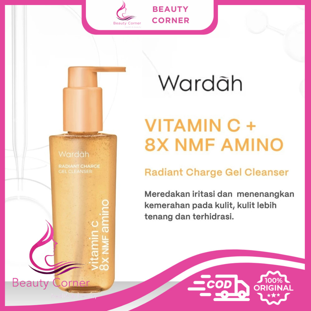 Jual Wardah Vitamin C + 8x NMF Amino Radiant Charge Gel Cleanser - 120ml | Shopee Indonesia