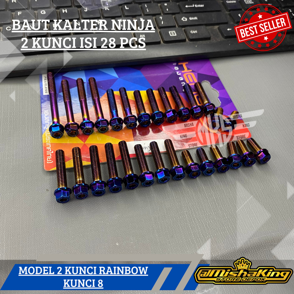 Jual baut probolt set bak mesin bak magnet bak kalter kanan kiri ninja r rr ss zx kr 150 2 kunci ...