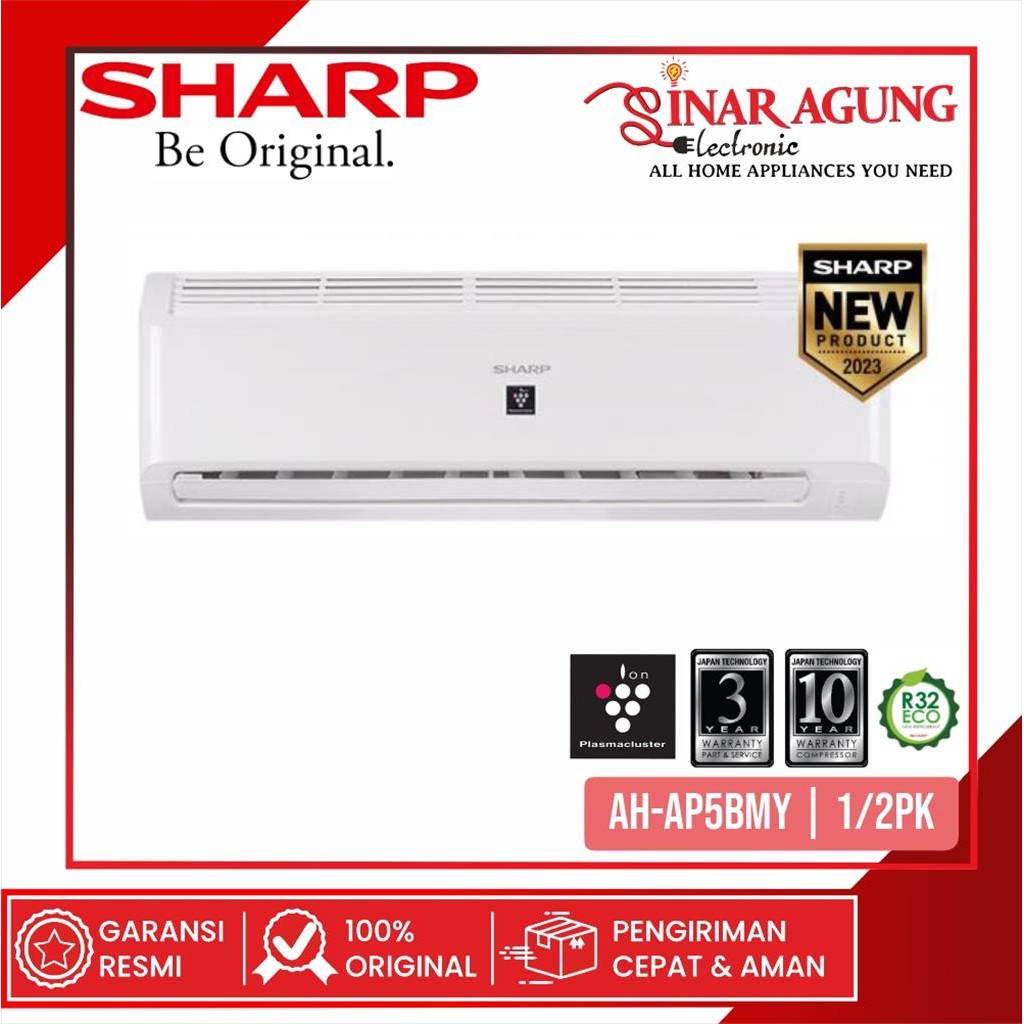 Jual SHARP AH-AP5BMY / AHAP5BMY AC PLASMACLUSTER 1/2 PK - GARANSI RESMI | Shopee Indonesia