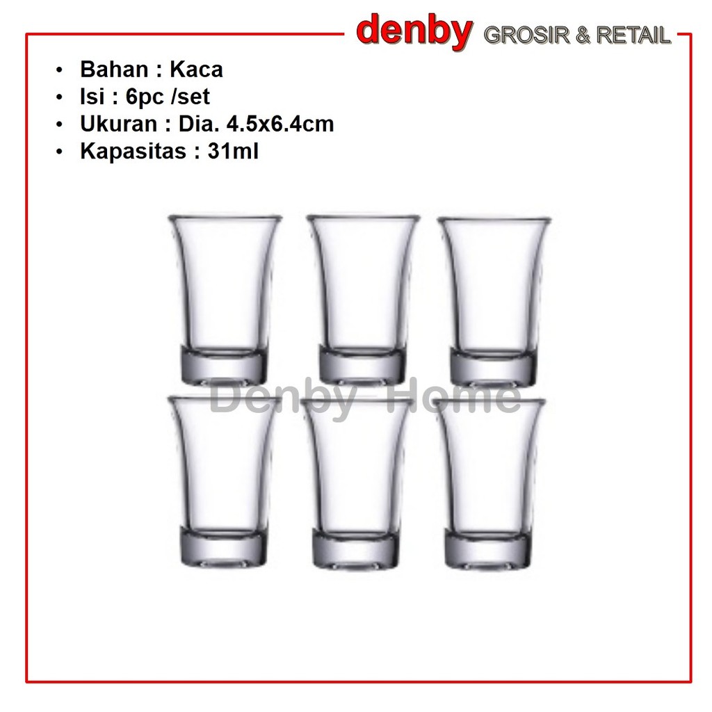 Jual Gelas Soju Sloki Kaca Shot Glass 6pc/set 31ml | Shopee Indonesia