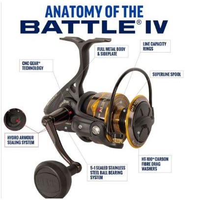 Jual Reel PENN Battle IV 1000 I 2000 I 3000 I 4000 I 5000 I 6000 I 8000 ...